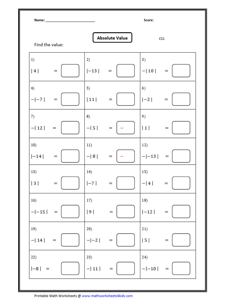 Difficult Absolute Value | PDF