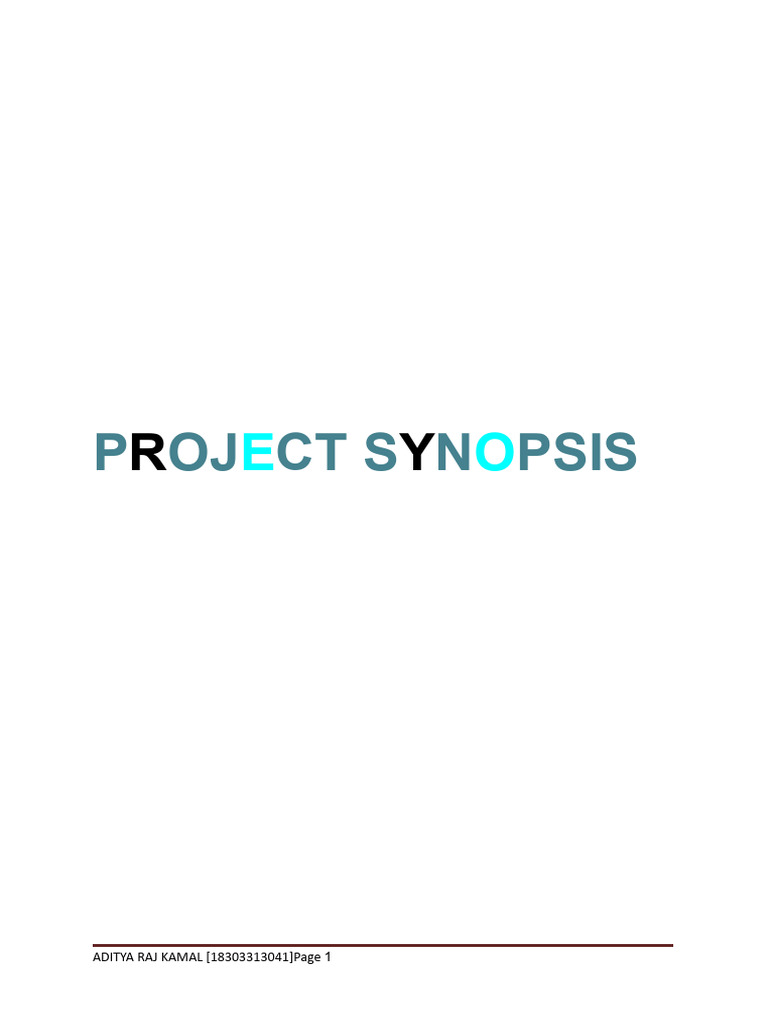 Project Synopsis | PDF | Databases | Application Software