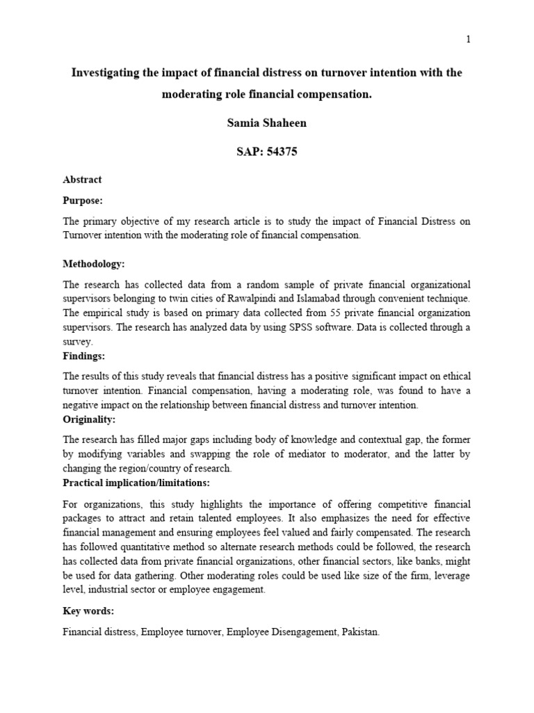 Research Paper | PDF | Employment | Employee Retention