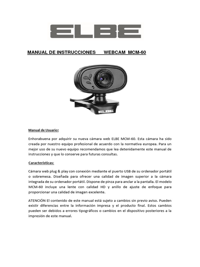 Manual Webcam | PDF