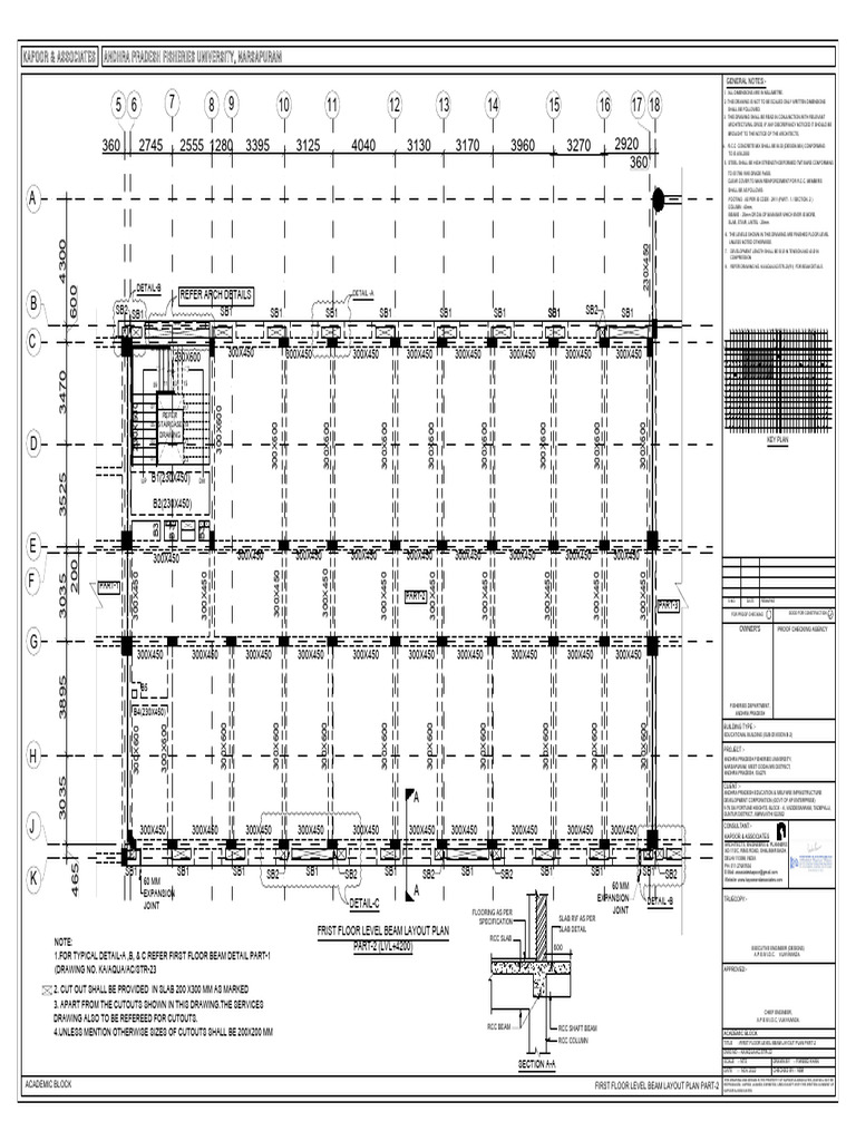 First Floor Level Beam Layout Plan Part-2 | PDF