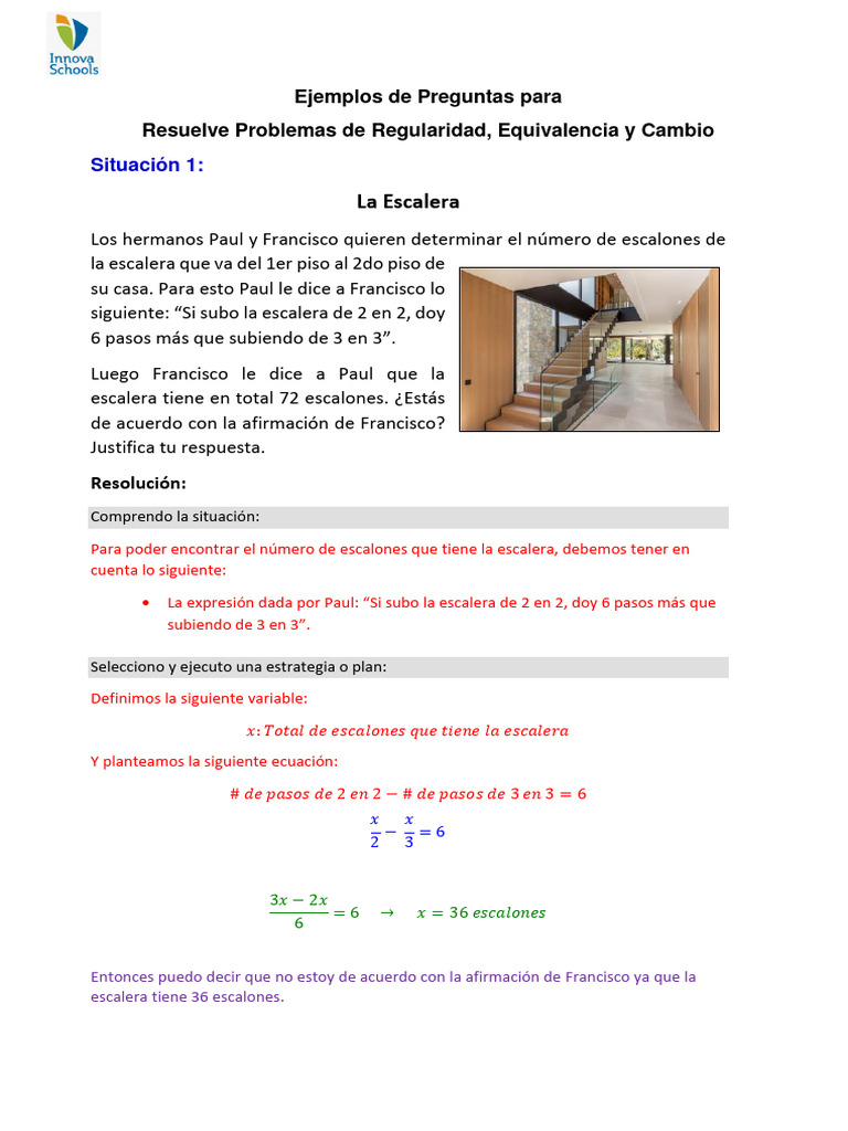 Ejemplos de Preguntas para Resolver Problemas de Regularidad ...