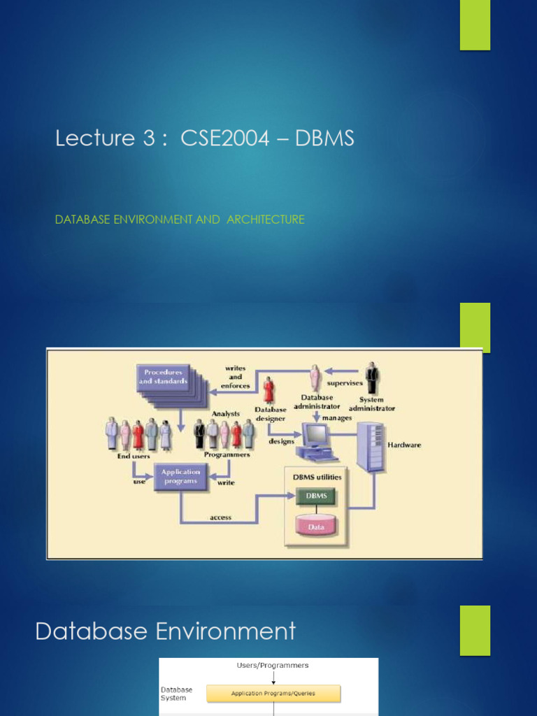 Lecture 3 - BCSE302L - DBMS Architecture | PDF | Databases | Database Schema