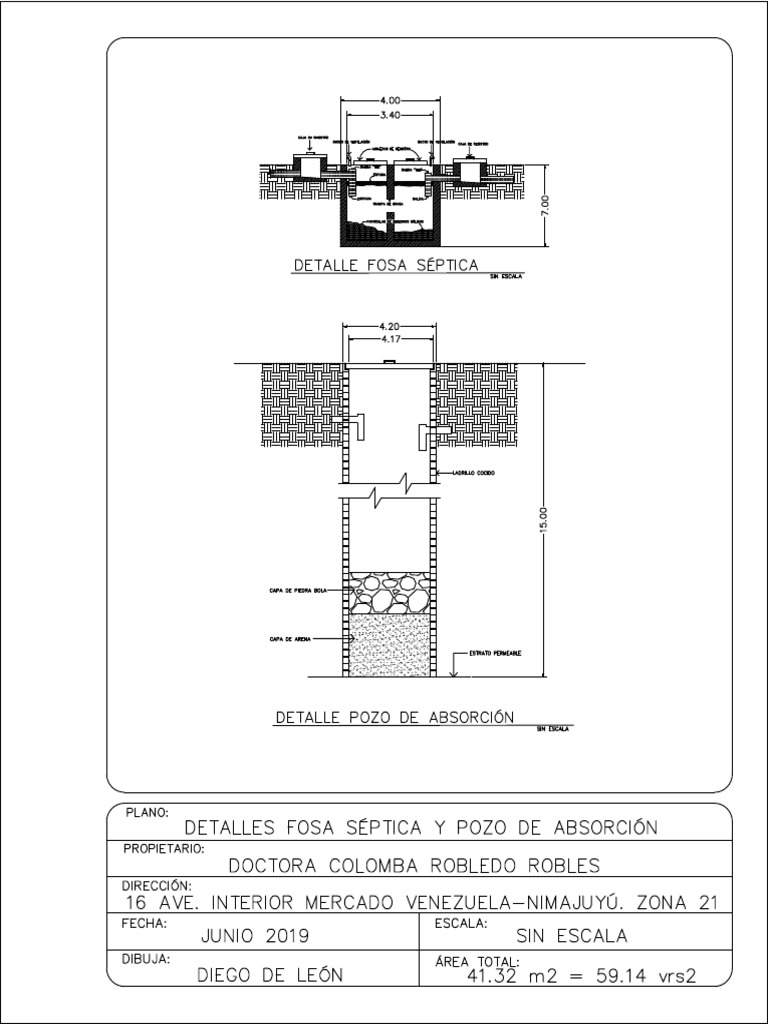 Detalles Fosa Séptica y Pozo de Absorción | PDF