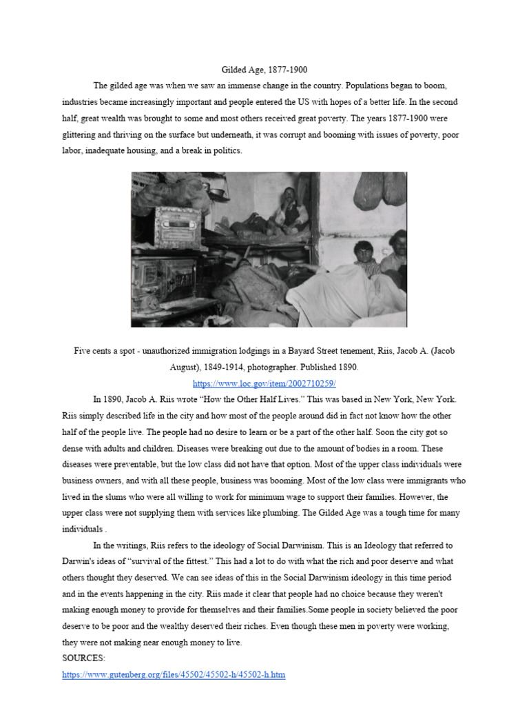 gilded age project page | PDF | Economies