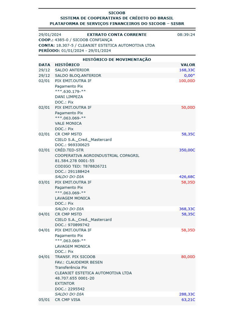 Sicoob Comprovante (29-01-2024 08-40-10) | PDF | Finanças pessoais ... Sicoob Comprovante (29-01-2024 08-40-10) | PDF | Finanças pessoais ...