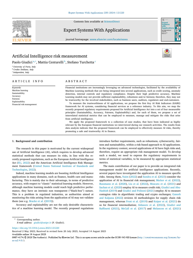 Artificail Intelligence Risk Management | PDF | Business | Finance ...