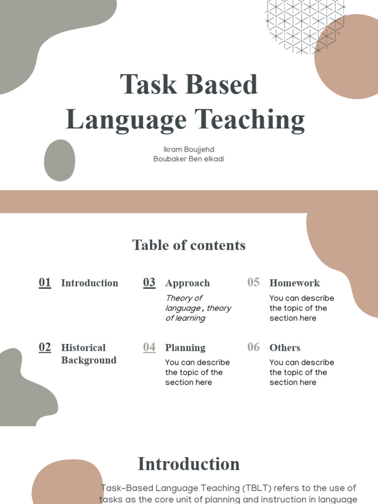 TBLT | PDF | Learning | Communication
