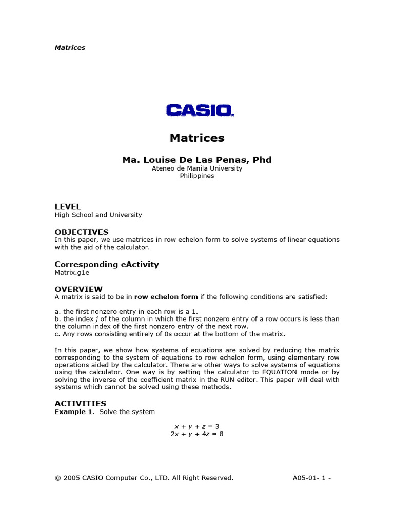 9860 Pact A05 01 | PDF | Matrix (Mathematics) | Mathematical Objects