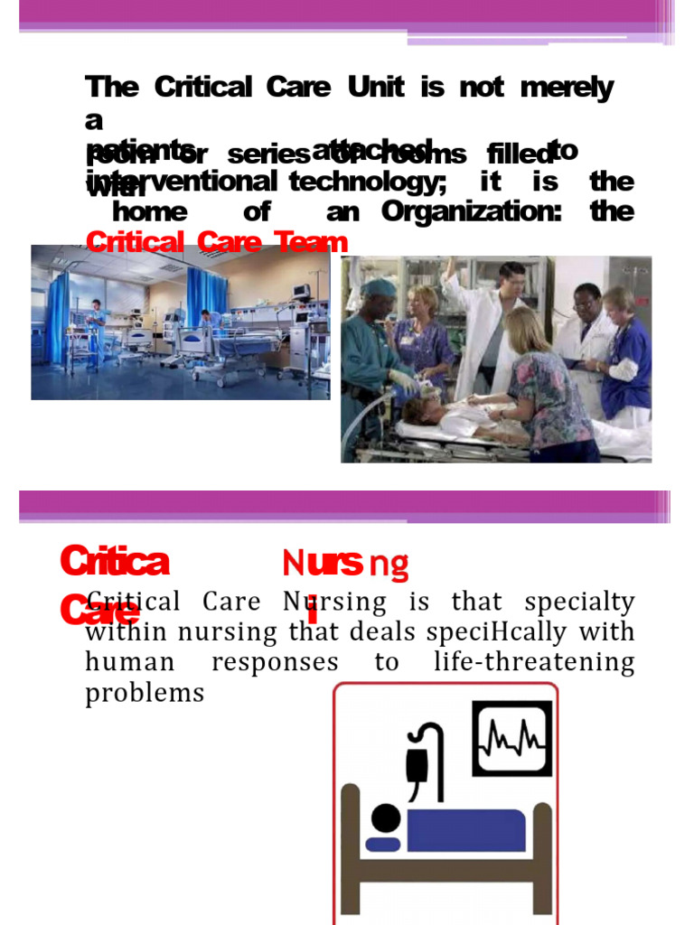 Overview of Critical Care Nursing | PDF | Intensive Care Unit ...