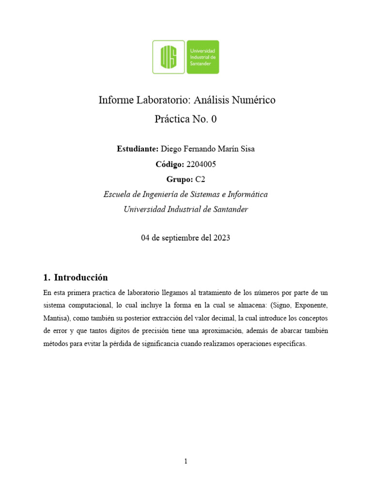 Lab0 Diego Marín | PDF | Poco | Análisis numérico