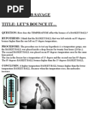A Science Project Using Cold vs. Hot Tennis Balls - Sciencing PDF | PDF ...