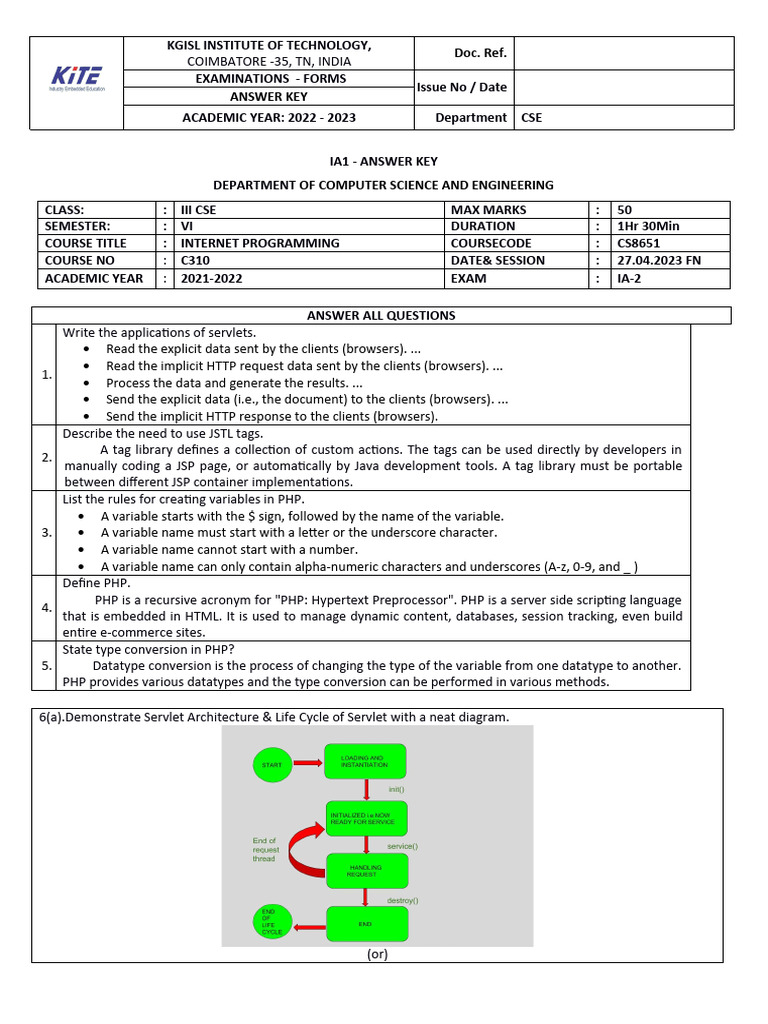 IP-IA 2 Answer Key | PDF | Computer Programming | Computing