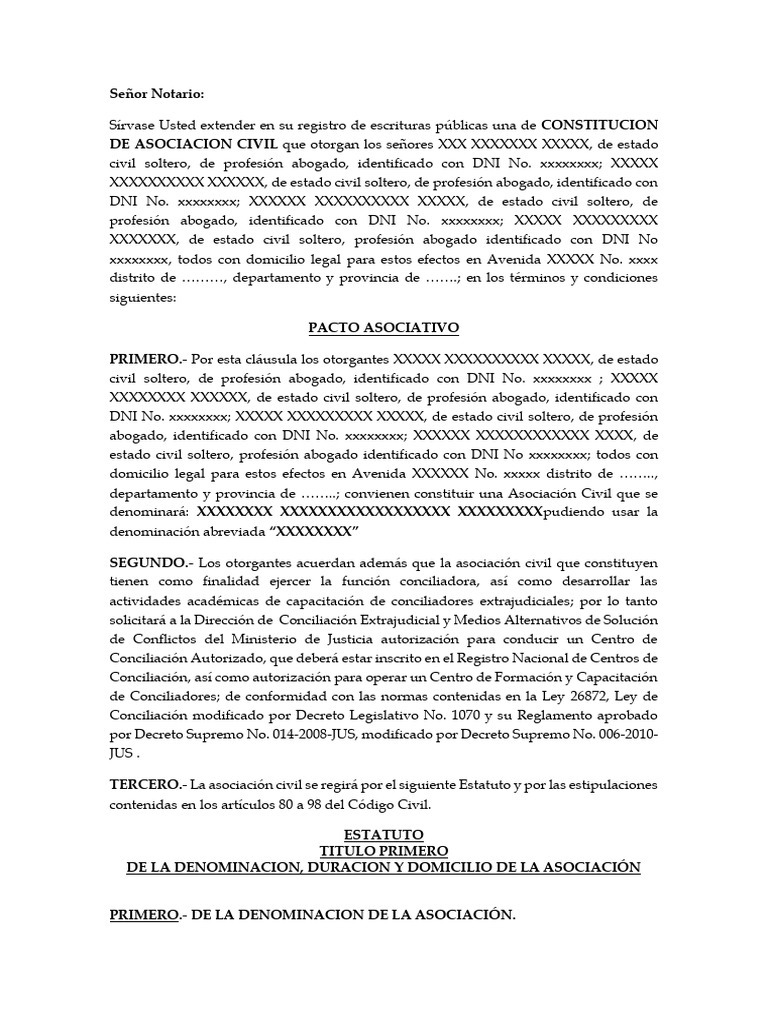 Minuta de Constitución | PDF | Presupuesto | Justicia