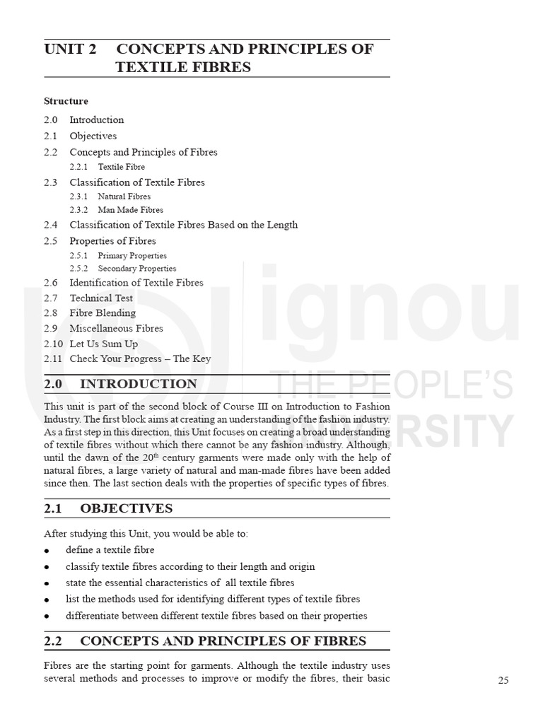 Unit 2 | PDF | Textiles | Fibers