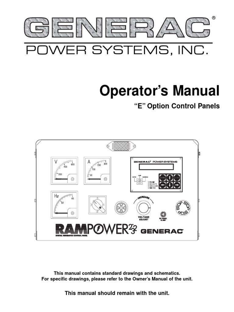 Operator's Manual: Power Systems, Inc | PDF | Electric Generator | Menu (Computing)