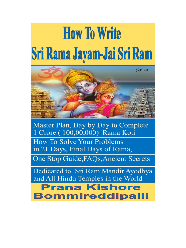 Sri Rama Jayam e Book Final Final Toc PDF | PDF | Sita | Rama