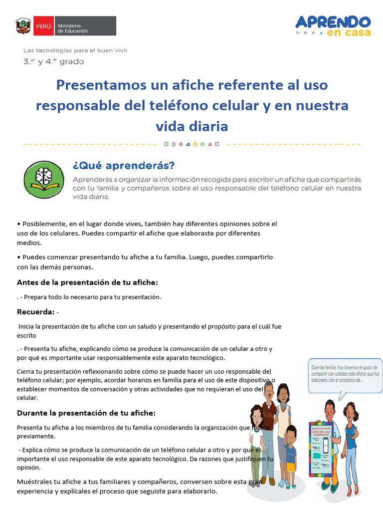 Uso Responsable del Celular: Afiche | PDF | Teléfonos móviles