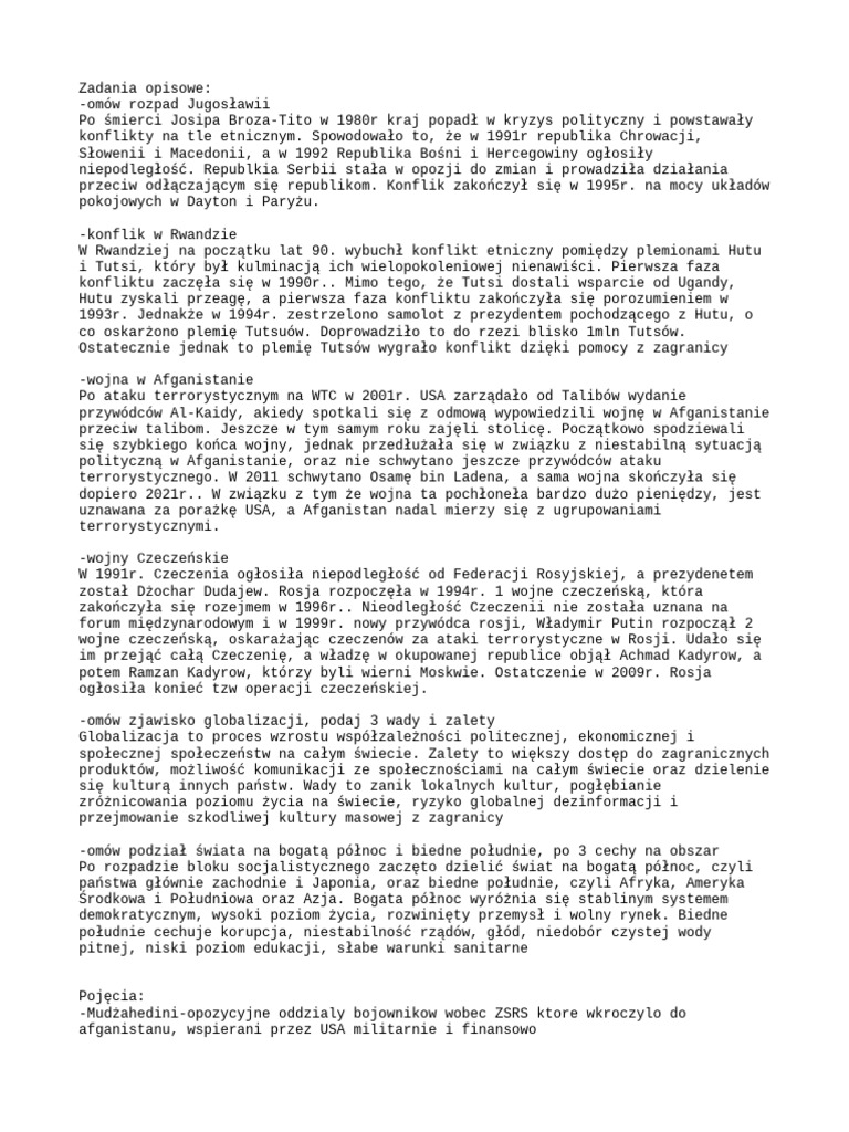 Hista Sprawdzian | PDF