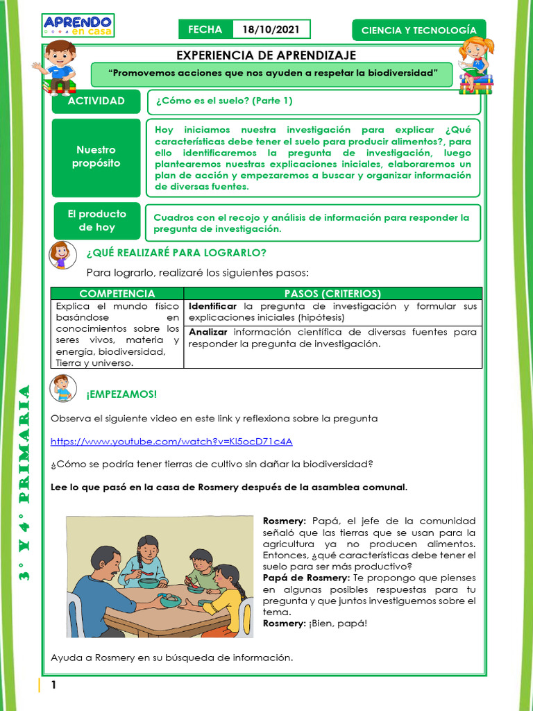 DIA1-IV CICLO-EdA9-C.T. S1.Explica El Mundo | PDF | Suelo | Plantas