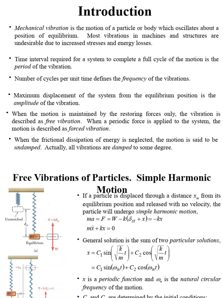 Understanding Mechanical Vibrations | PDF | Oscillation | Torque