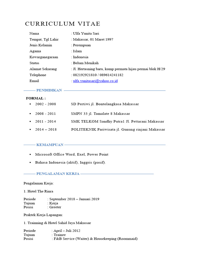 Curriculum Vitae | PDF