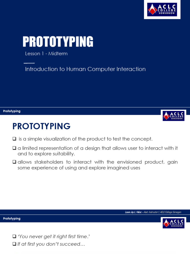 Prototyping in Human-Computer Interaction | PDF | Software Prototyping | Prototype