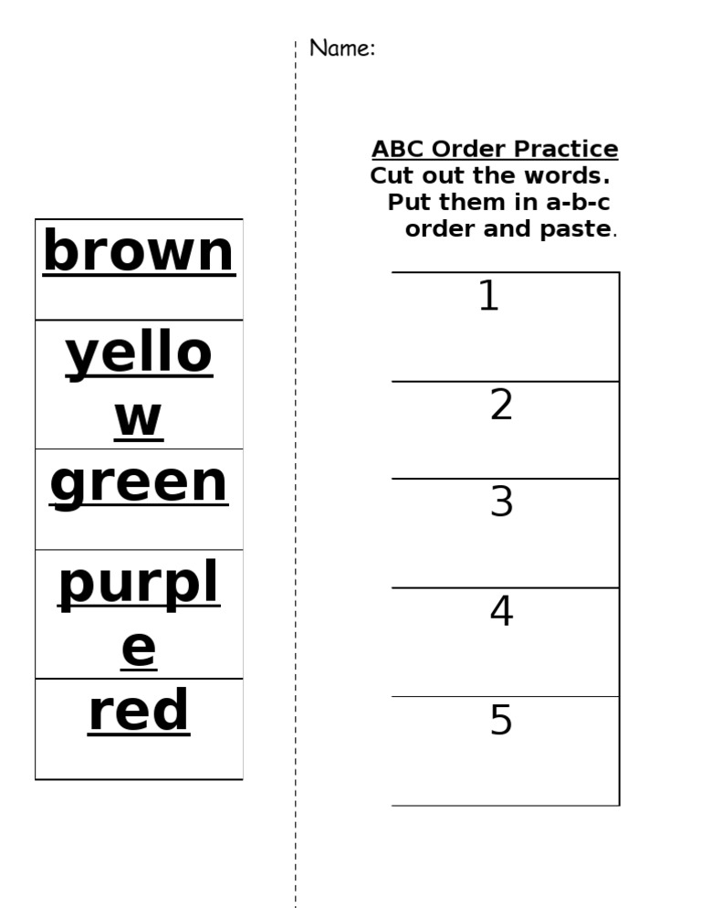 ABC Order | PDF
