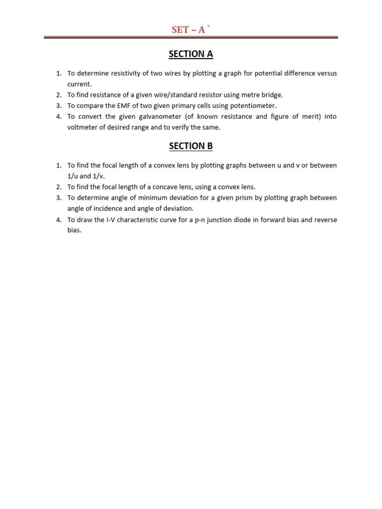 Physics Lab Experiments Guide | PDF | P–N Junction | Electrical Engineering