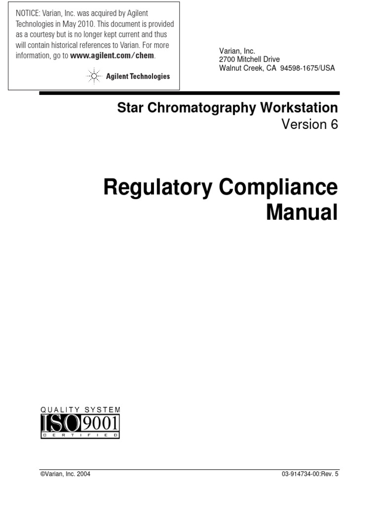 Star Software Regulatory Compliance | PDF | Verification And Validation ...