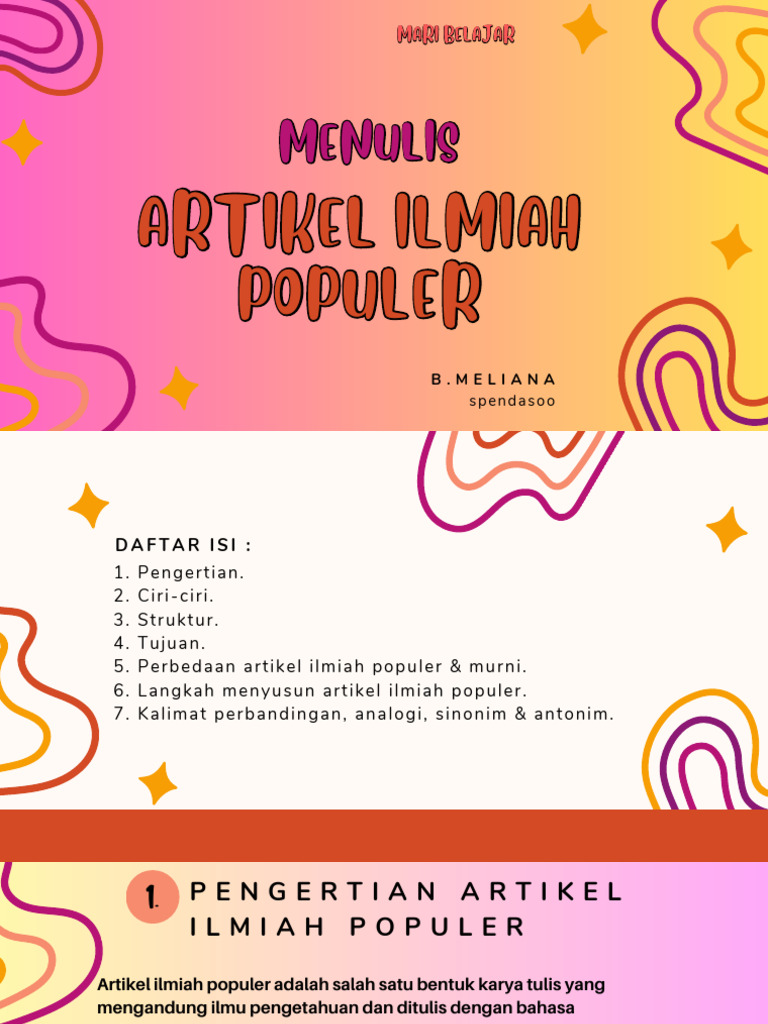 Menulis Artikel Ilmiah Populer | PDF Menulis Artikel Ilmiah Populer | PDF