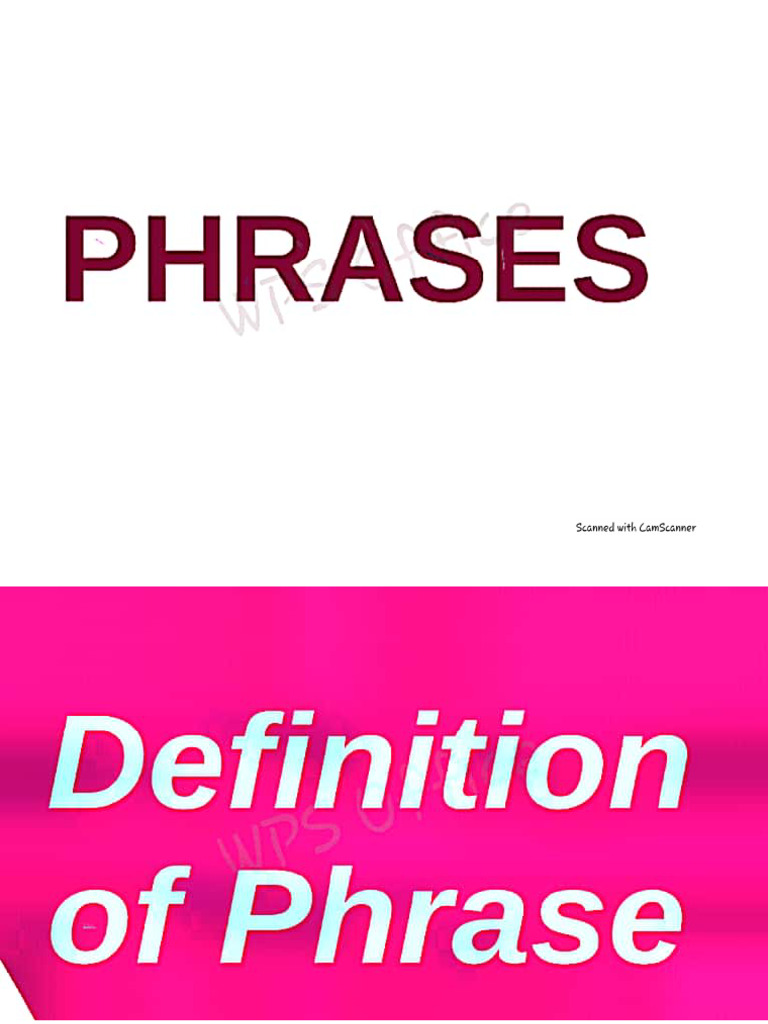 Phrases | PDF