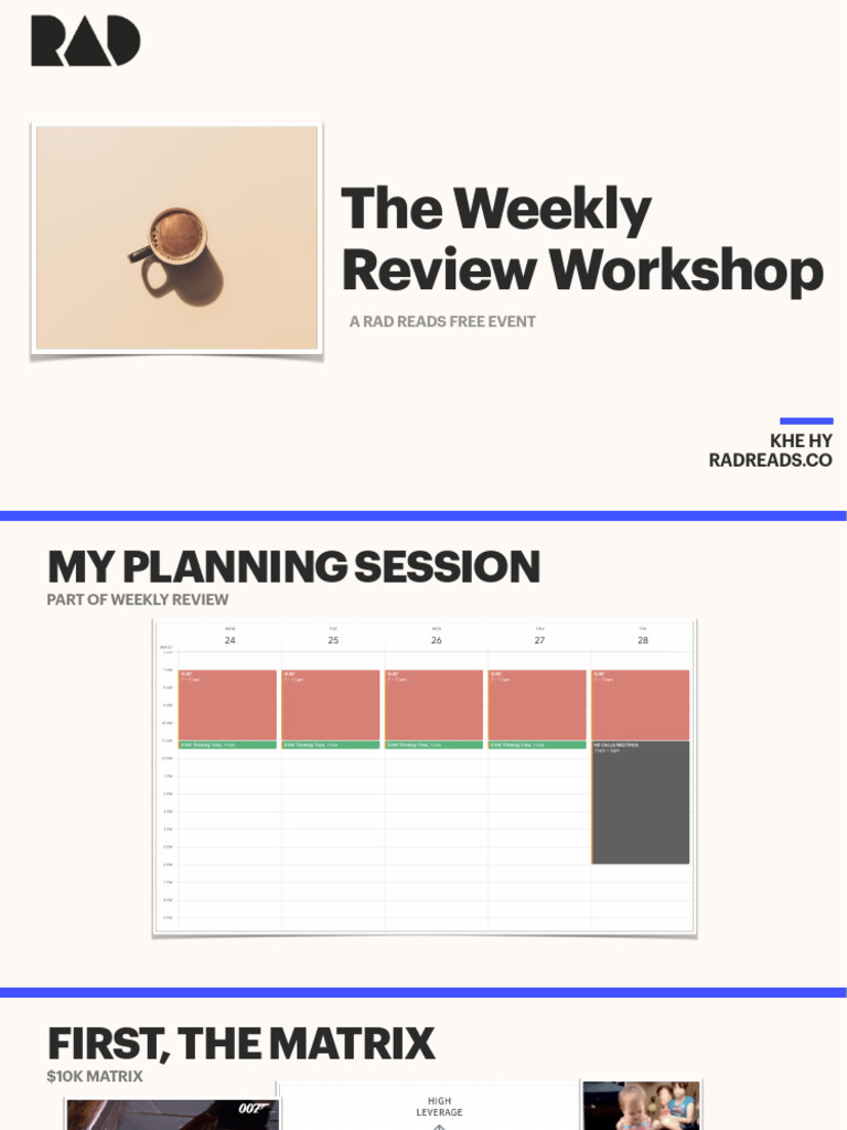Weekly Review Workshop Overview | PDF