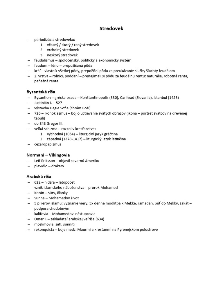 Stredovek | PDF