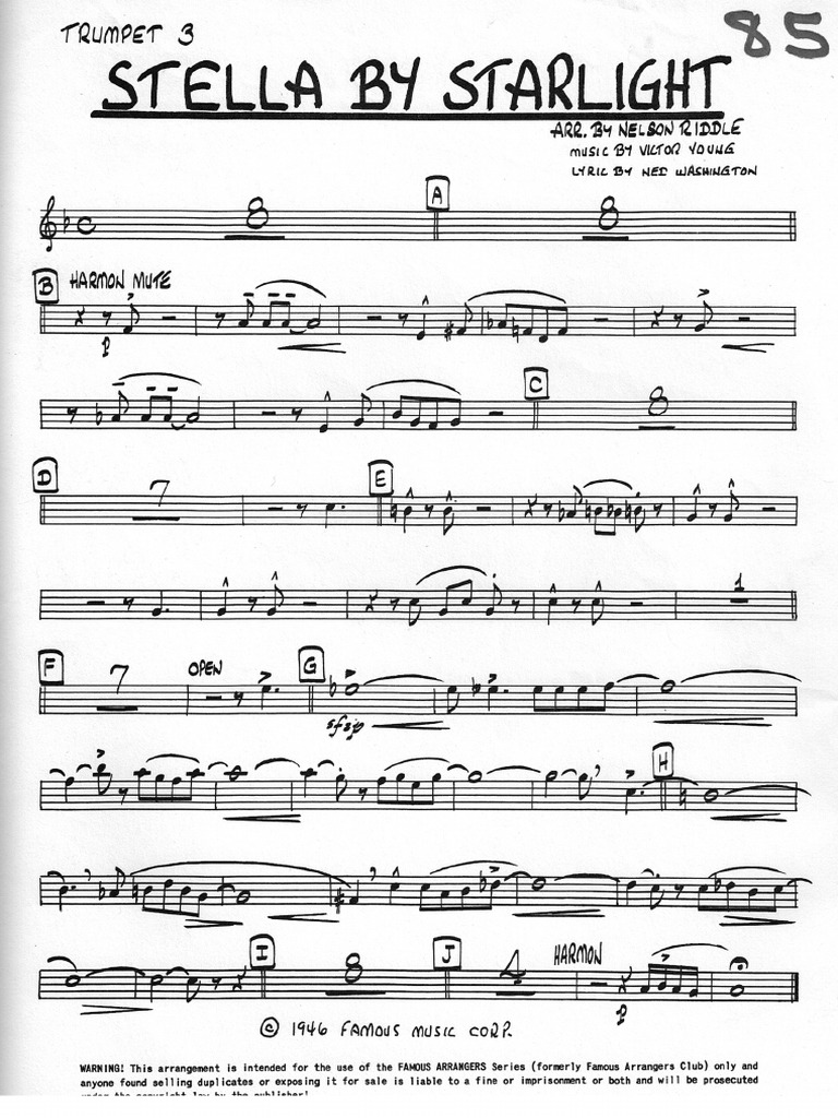 Stella by Starlight - Trumpet 3 | PDF