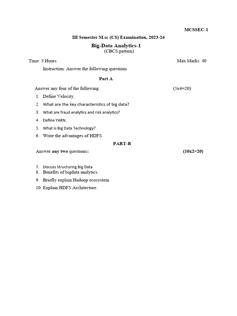 Big-Data Analytics | PDF