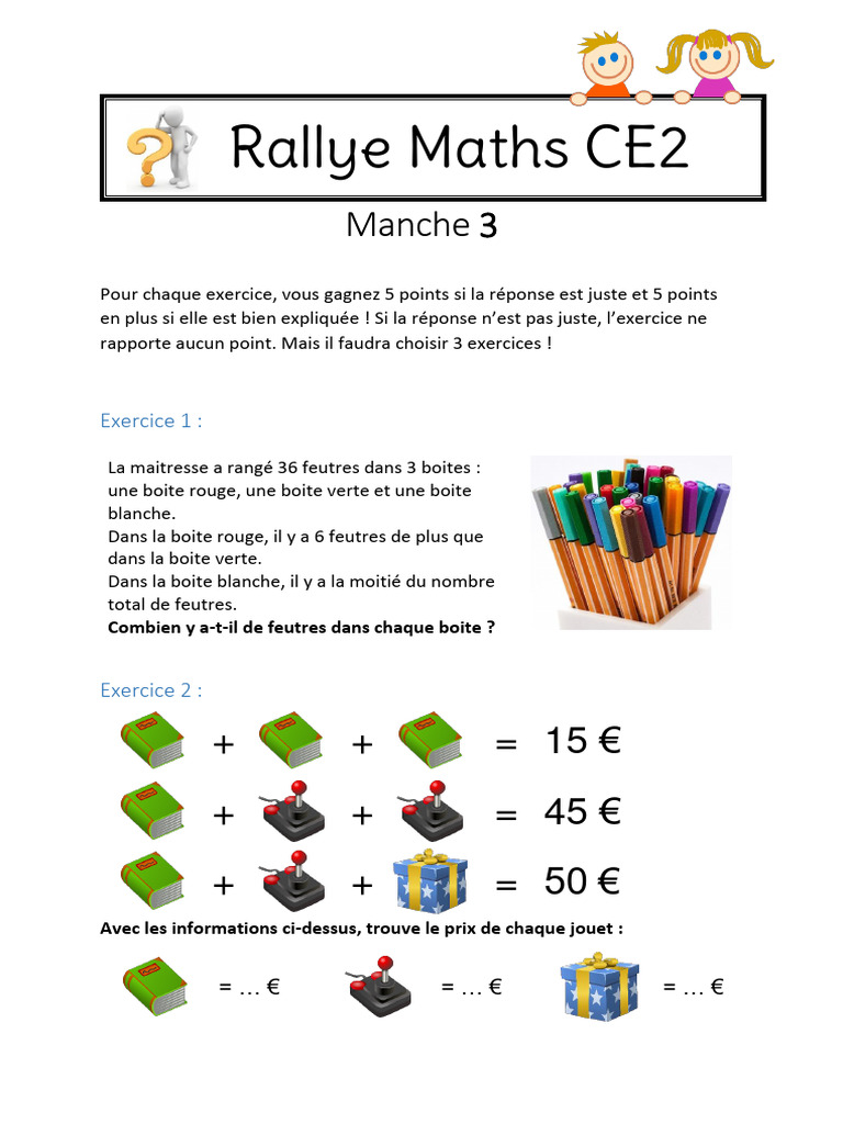 Rallye Maths CE2 - Manche 3 | PDF