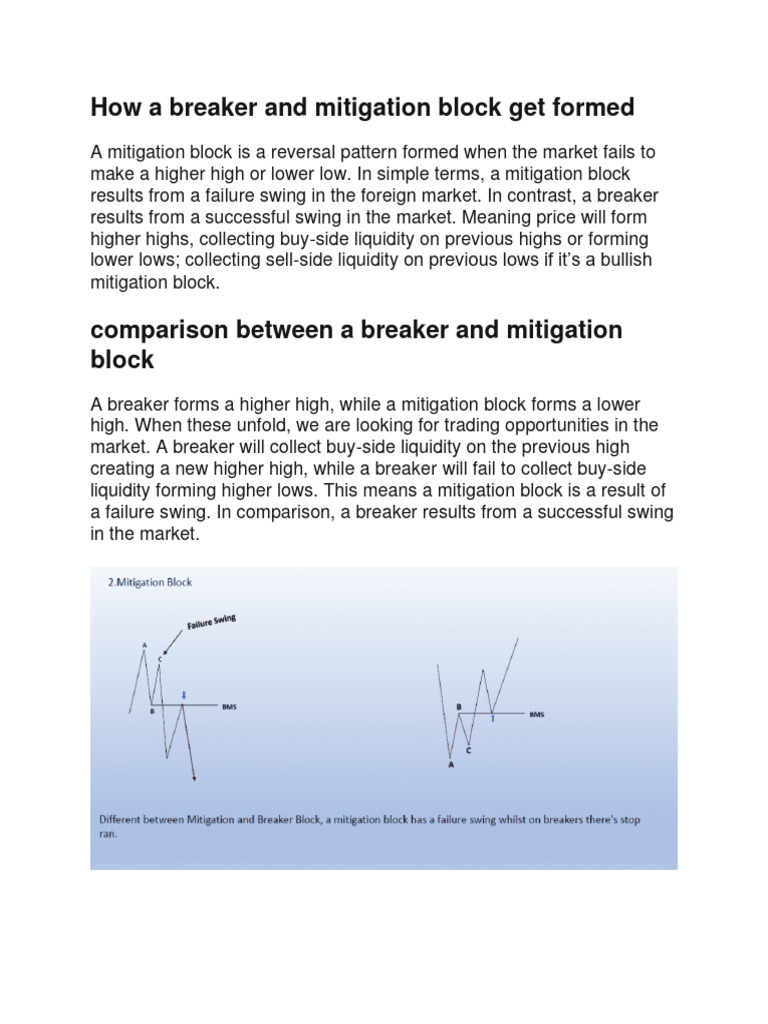Understanding Mitigation and Breaker Blocks | PDF | Market Trend ...
