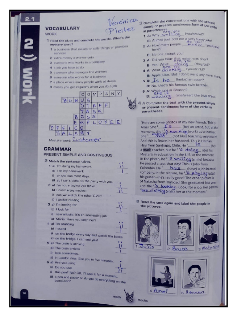 Workbook Unit 1 | PDF