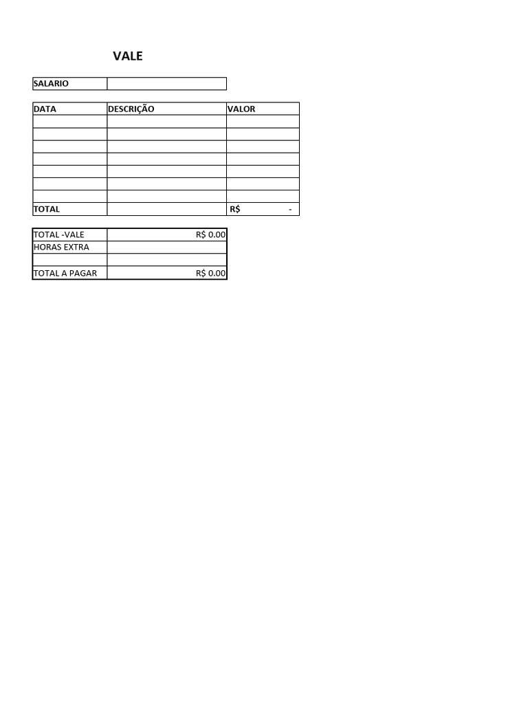 Modelo Vale | Download grátis PDF | Empréstimos | Relações industriais
