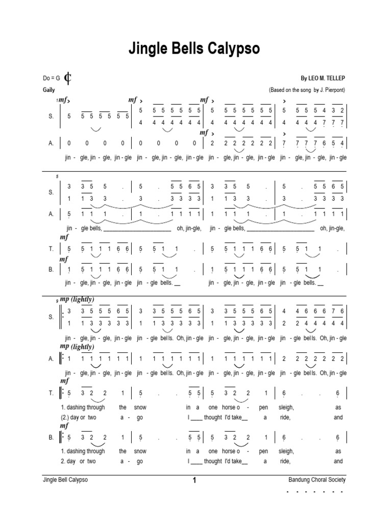 Jingle - Bells - Calypso Angka-1 | PDF | Brand Management | Christmas Songs