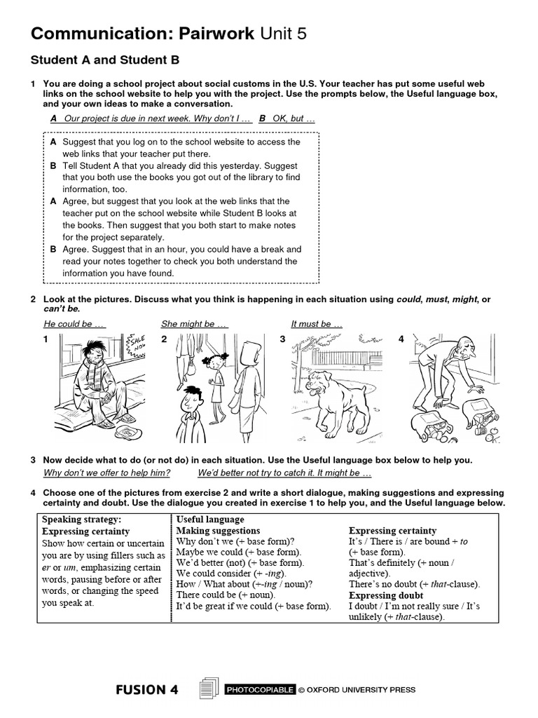 Fusion Trd4 U5 Pairwork | PDF | Language Arts & Discipline