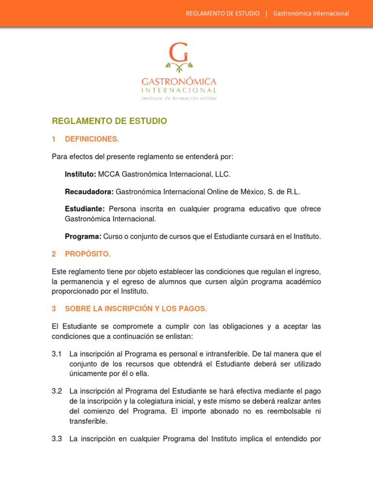 Reglamento de Estudios 03072019 | PDF