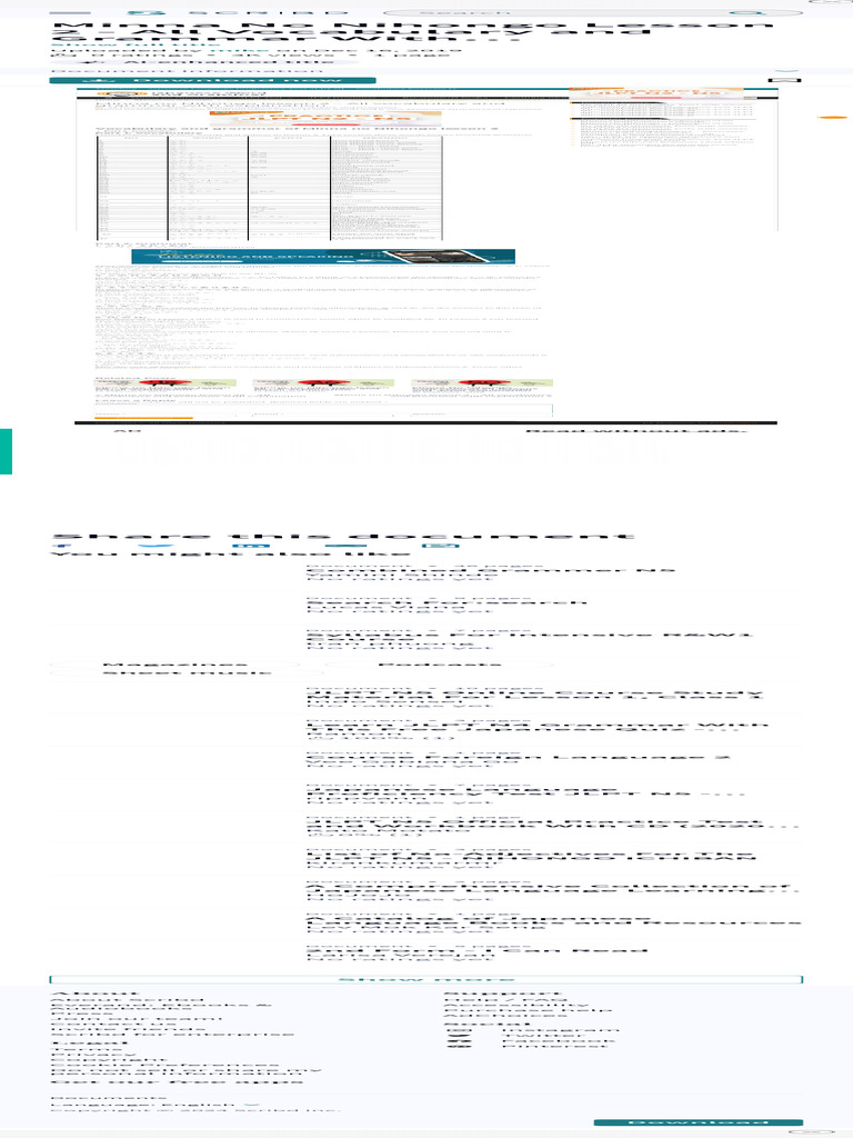 Minna No Nihongo Lesson 2 - All Vocabulary and Grammar With Explanation PDF PDF Linguistic ...