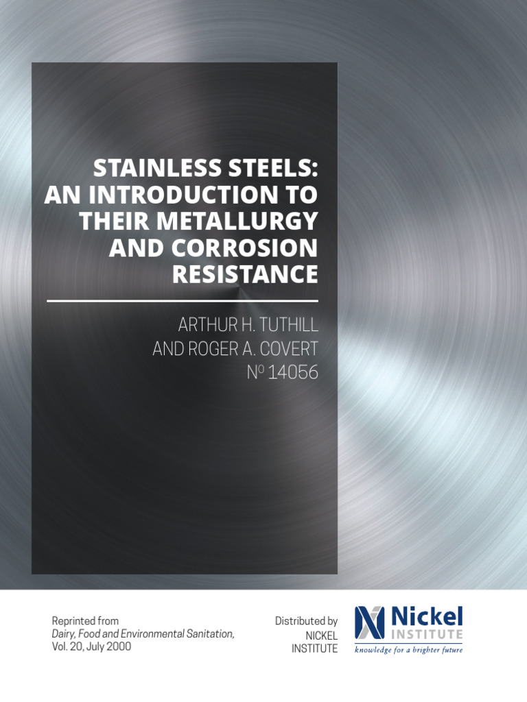 Stainless Steels: An Introduction To Their Metallurgy and Corrosion ...