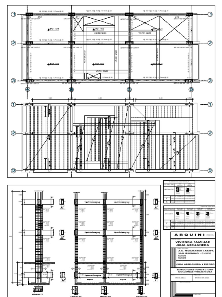 PLANOS ESTRUCTURA - JULIA ABELLANEDA-3-Layout1 | PDF