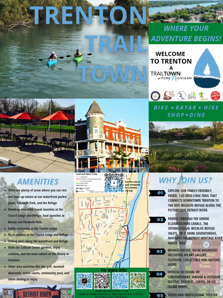 Trenton Michigan Trail Town Trifold Brochure | PDF