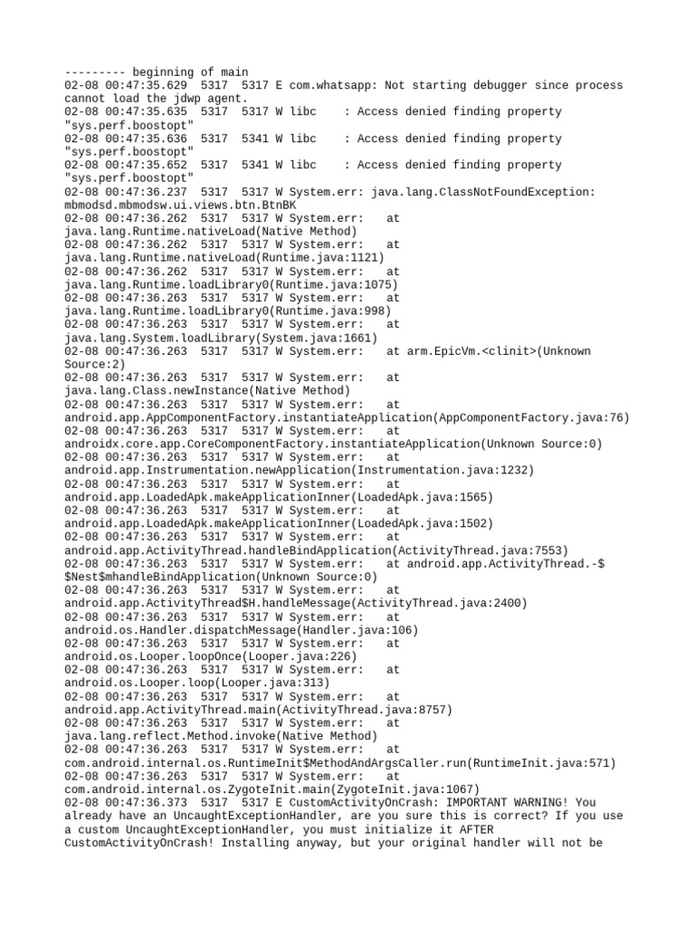 Logcat | PDF | Java (Programming Language) | Android (Operating System)