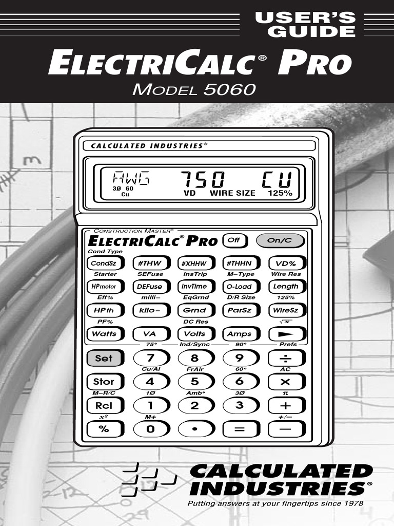 Manual Calculadora Electrica Pdf Electric Motor Fuse Electrical
