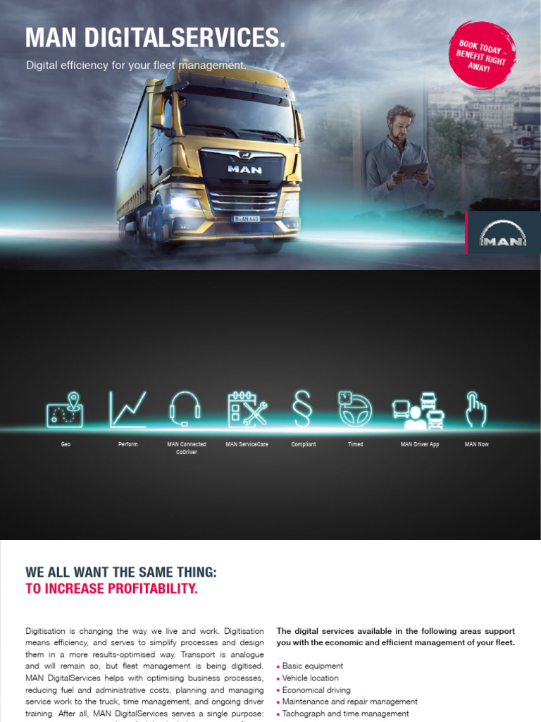Man Digitalservices Truck Brochure | PDF | Vehicles | Computing